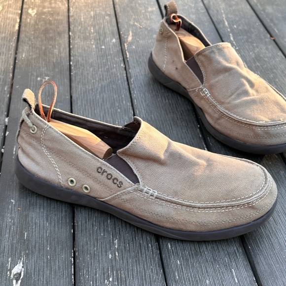 CROCS | Shoes | Crocs Mens Walu Canvas Slipon Comfort Loafers | Poshmark